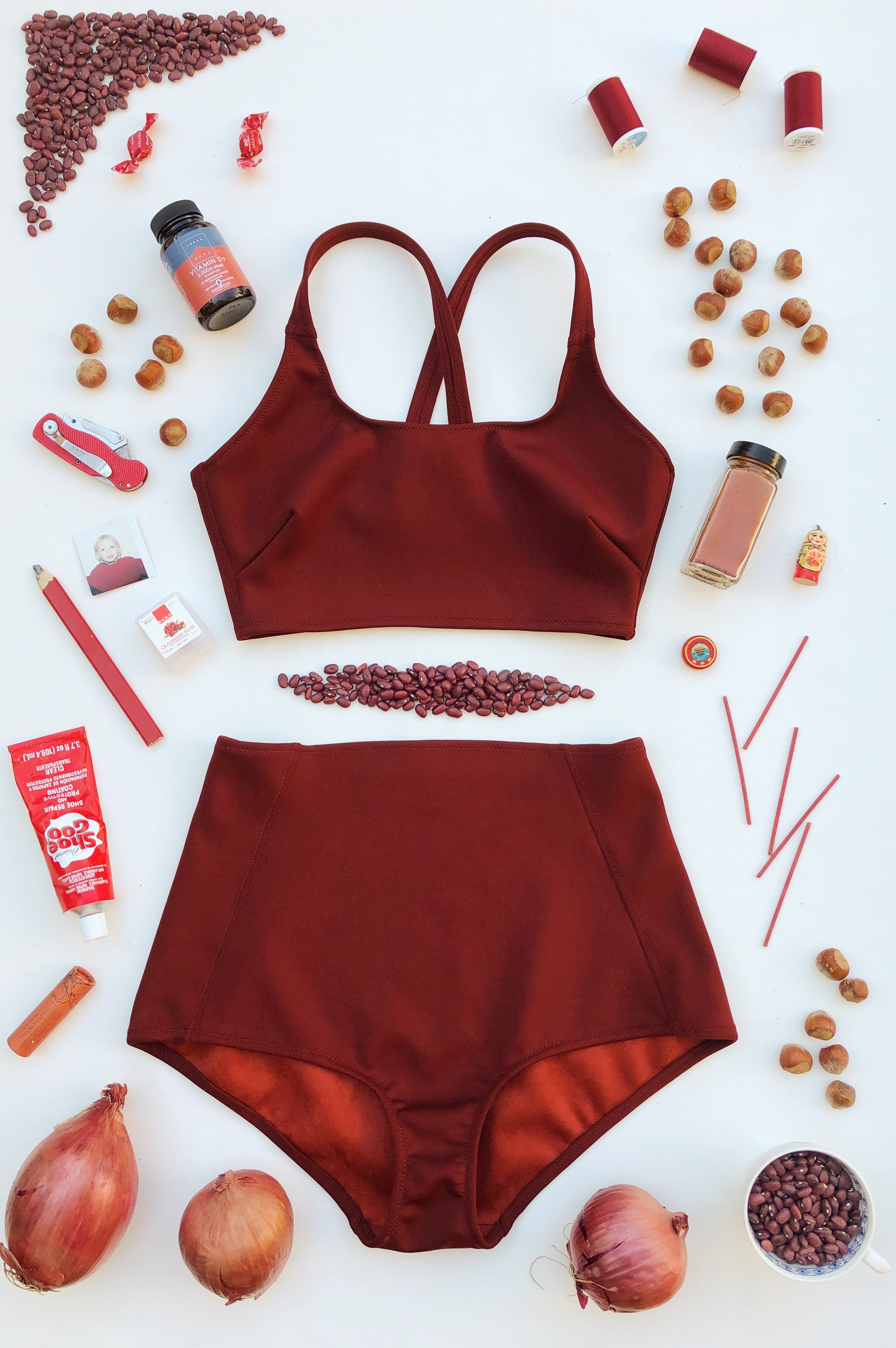 Brick Swimsuit | merrick maria