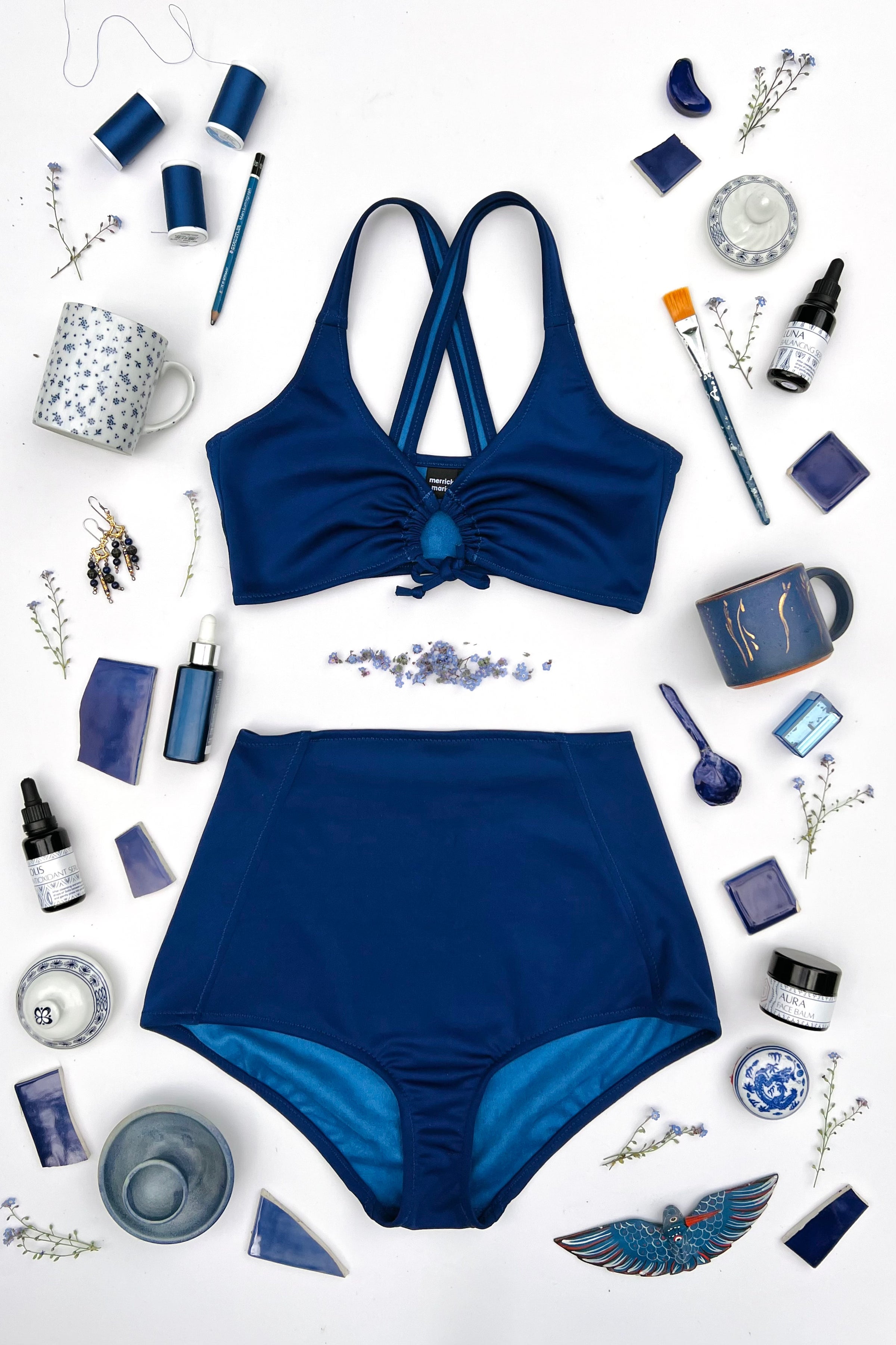 Lapis Swimsuit | merrick maria